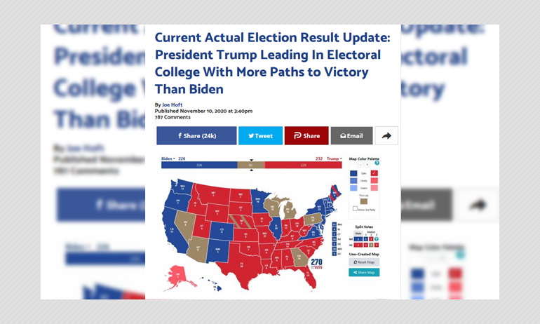 Joe Biden Leads In Electoral College Votes And Not Donald Trump As ...