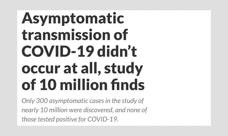 Did A Study Find COVID-19 Asymptomatic Transmission Does Not Exist? | BOOM