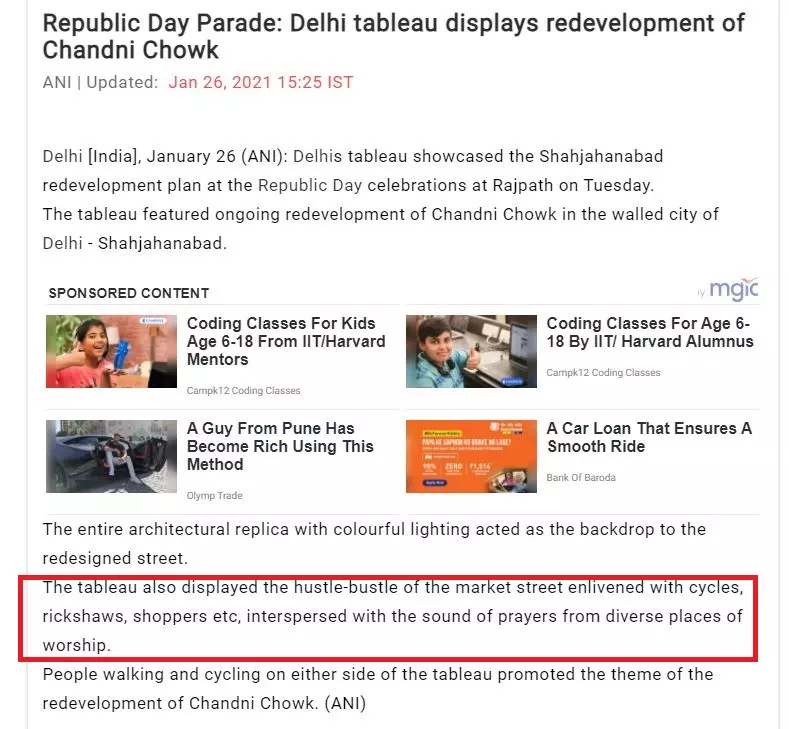 Cropped Video Of Delhi's Republic Day Tableau Viral With Communal Spin ...