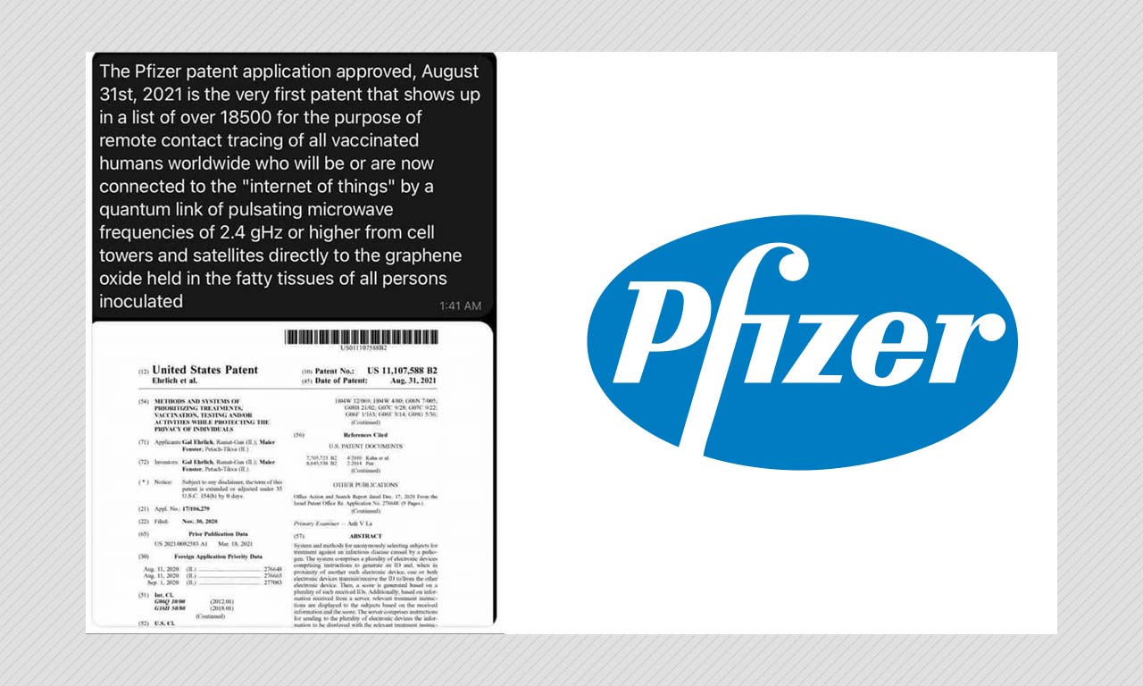 No, Pfizer Does Not Have Patent To Track People Via COVID-19 Vaccines ...