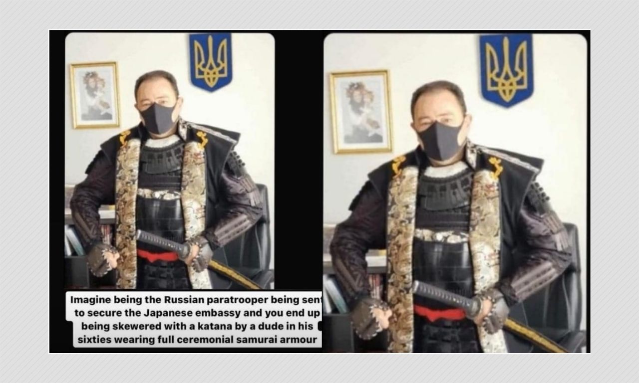 Is The Japanese Ambassador Fighting In Ukraine Donning Samurai Armour ...