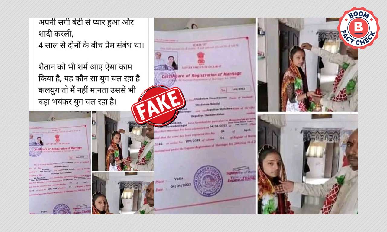 Photos Of Older Man Marrying Younger Woman Viral With False Claim Boom
