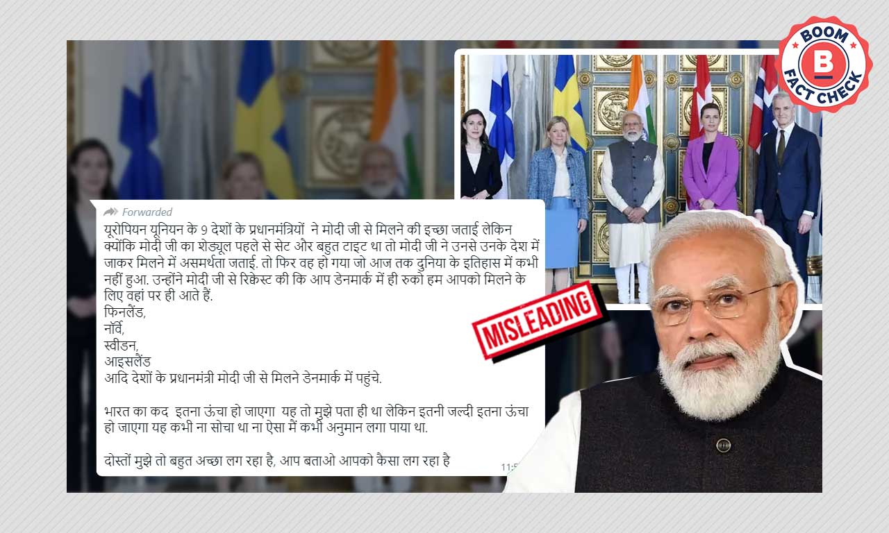 Did Nordic Leaders Meet PM Modi In Denmark Due To His Busy Schedule? | BOOM