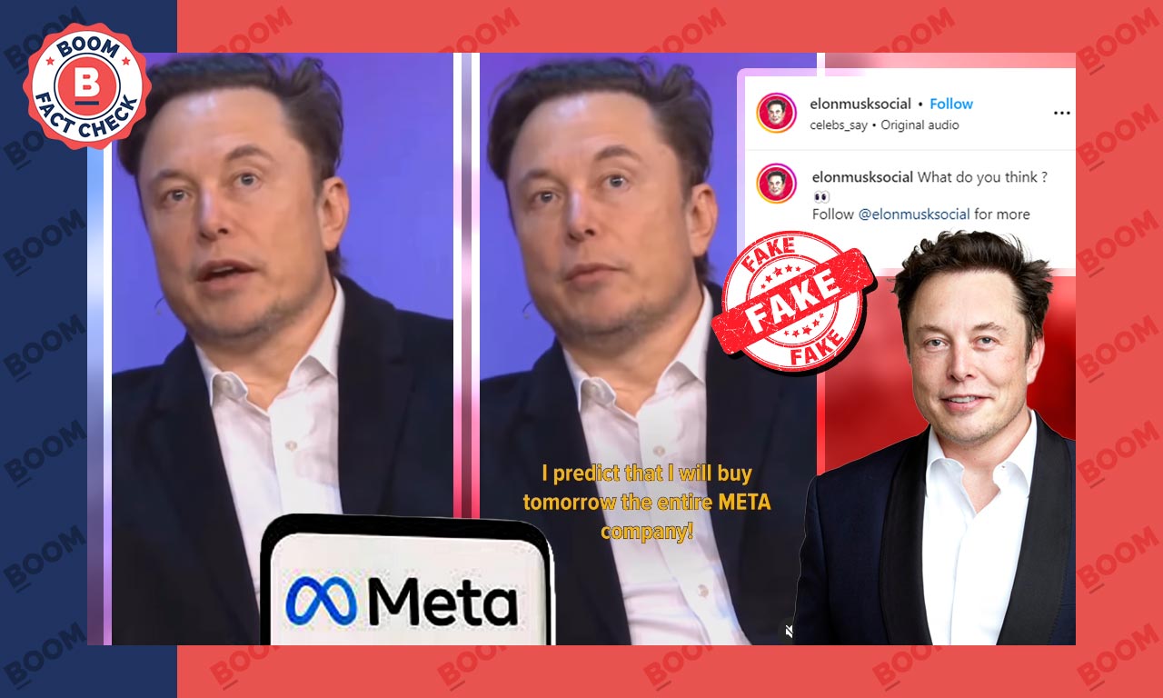 Digitally Altered Video Claims Elon Musk To Buy Meta And Instagram | BOOM