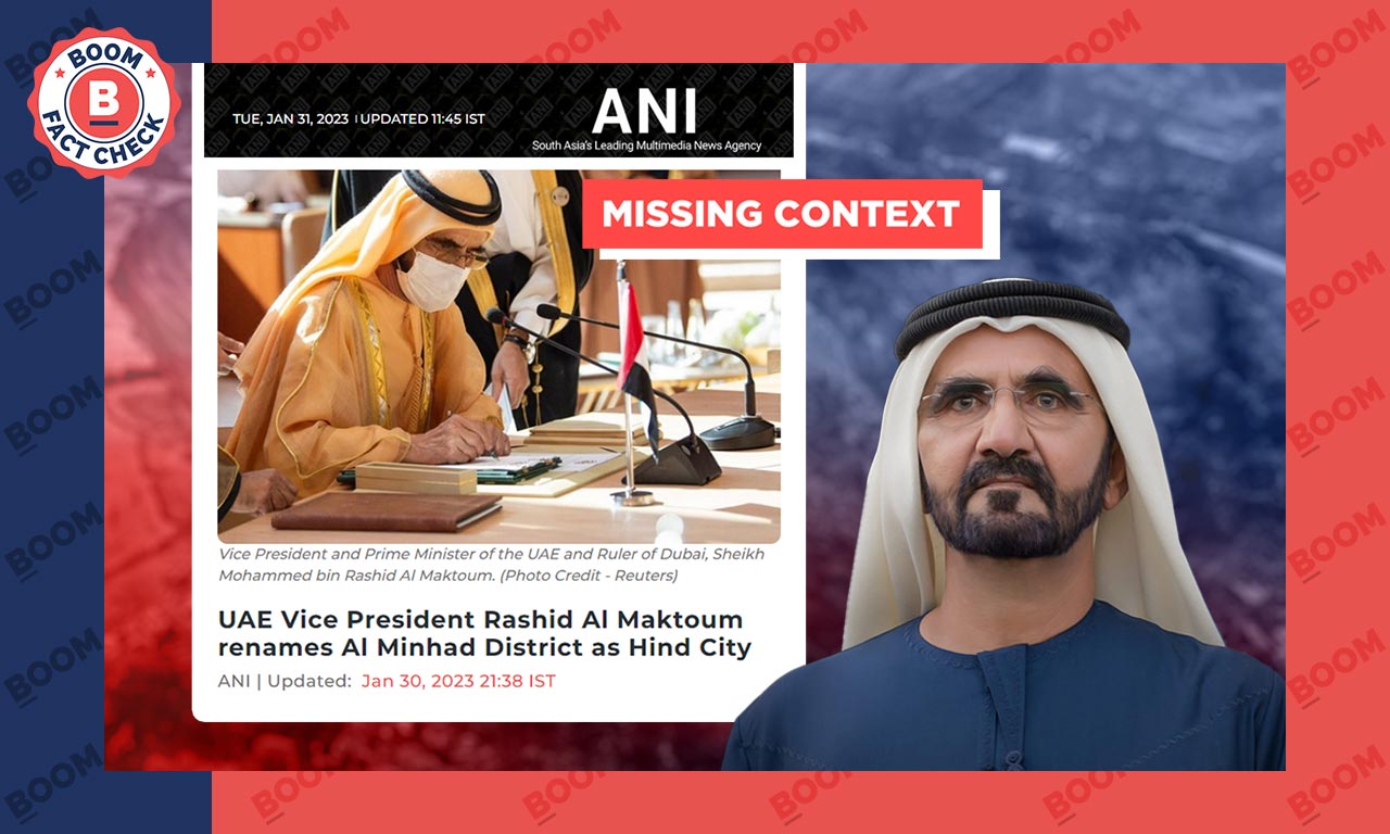 Renaming Of Dubai's Al Minhad District To 'Hind City' Not Connected To ...