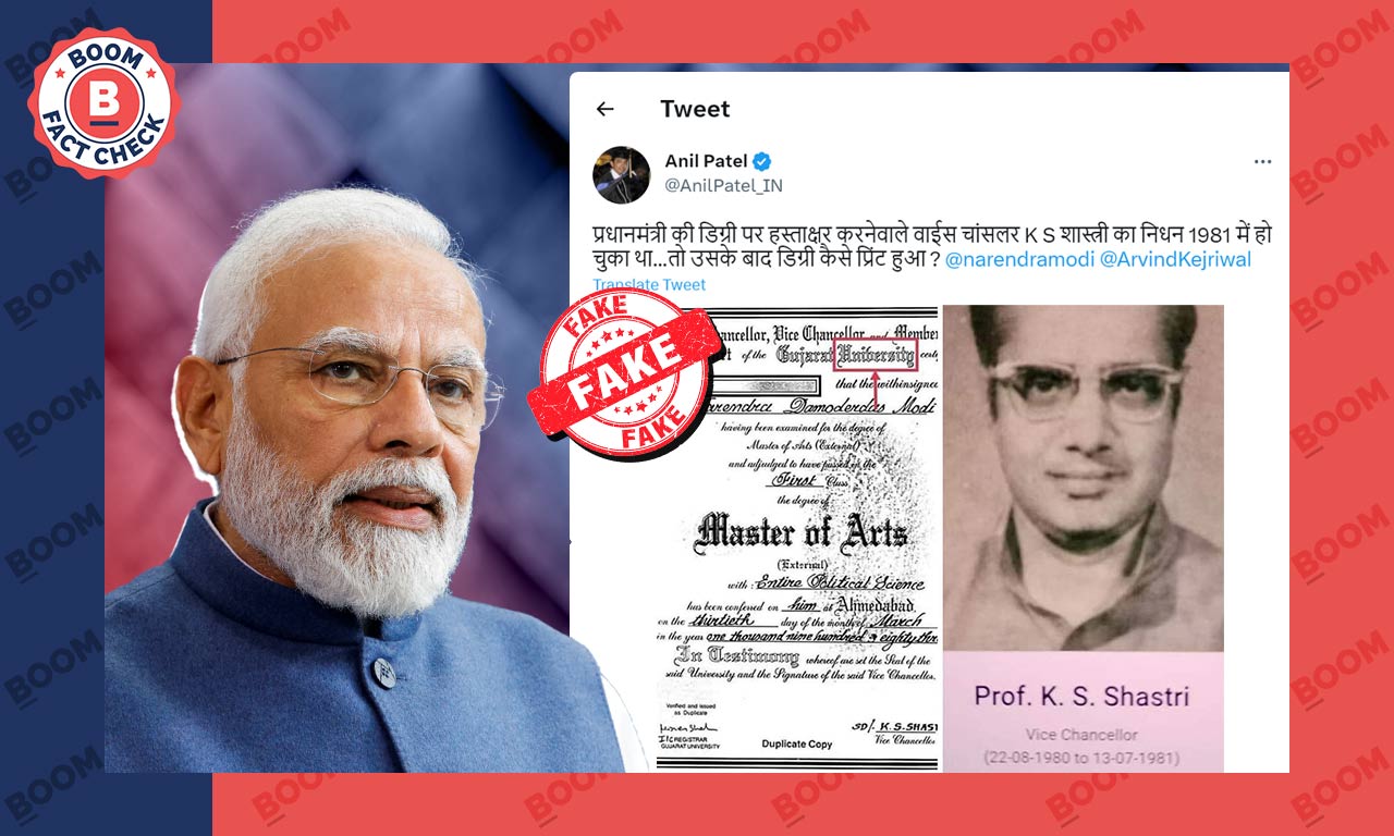 Fake Claim About VC Who Signed PM Modi's Degree Certificate Goes Viral ...
