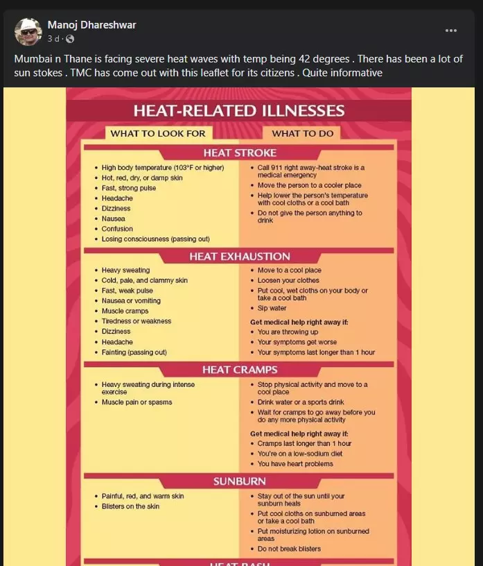 US CDC Heat Advisory Misattributed To Thane Municipal Corporation | BOOM