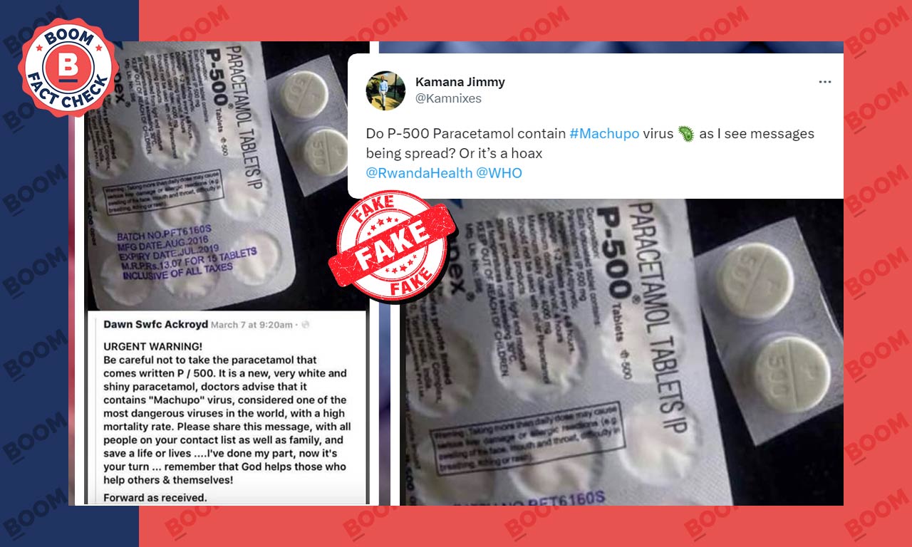 Hoax Message Claims Paracetamol Tablets Contain Machupo Virus | BOOM