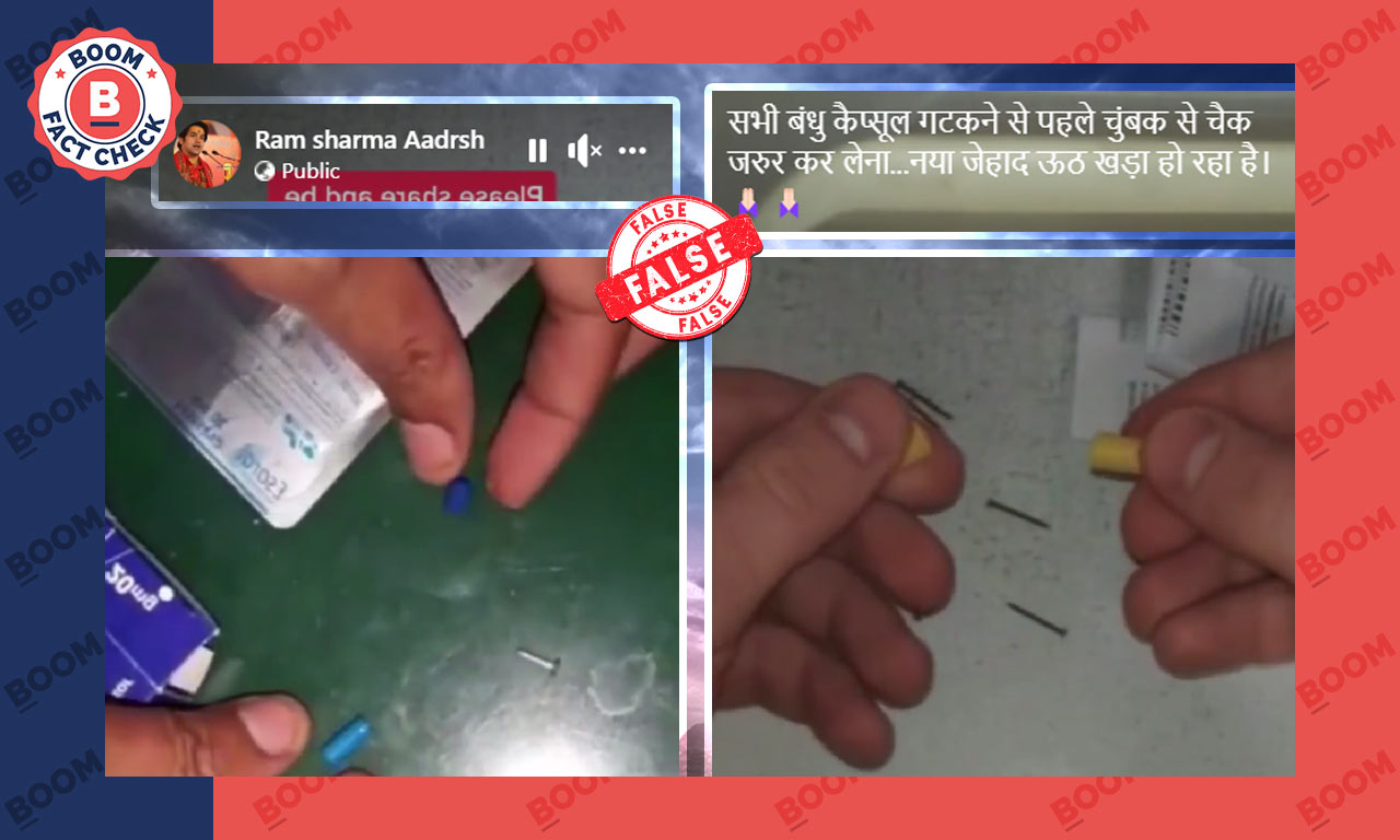 Video of Nails Inside Capsules Revived With False Communal Claim | BOOM