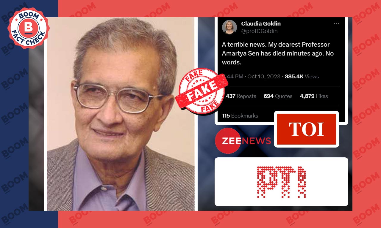 News Outlets Including TOI, Zee News, PTI Fall for Amartya Sen’s Death ...