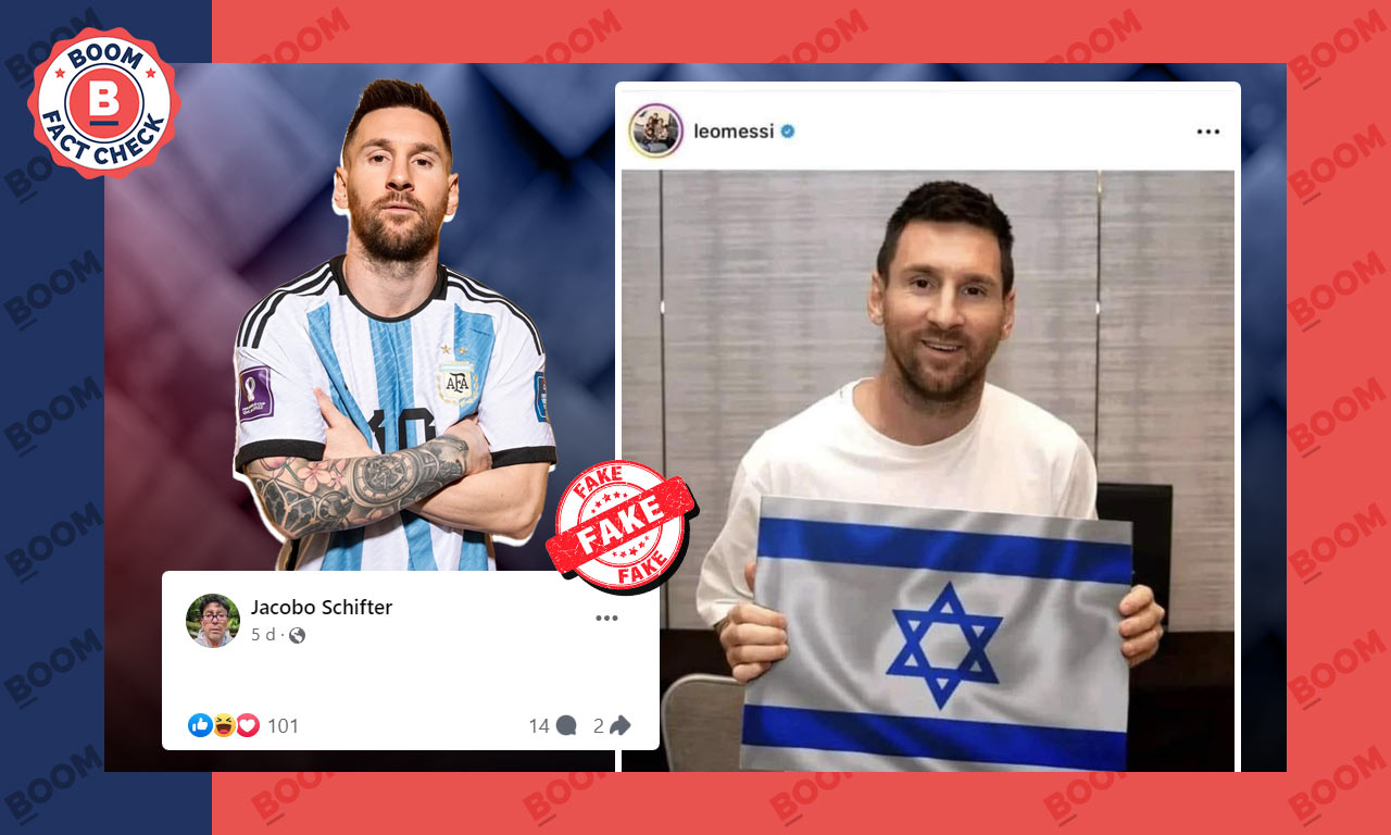 Photo Of Lionel Messi Holding Israel's National Flag Is Morphed | BOOM