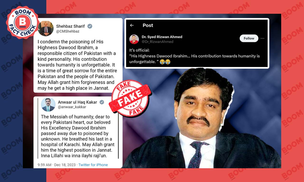 Fact Check: Did Pakistani Leaders Tweet About Dawood Ibrahim's Death? A Fact-Check