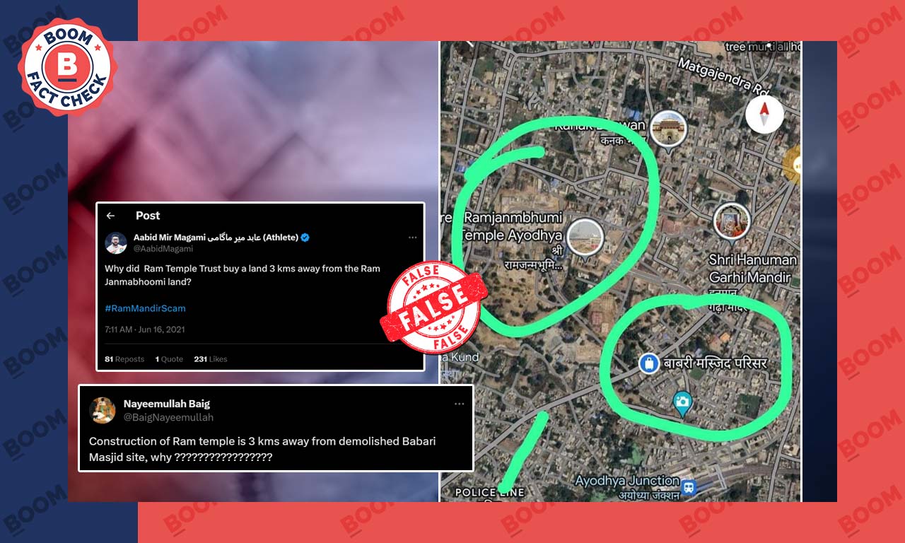 Claim Of Ayodhya Ram Temple Built Away From The Babri Masjid Spot Is ...