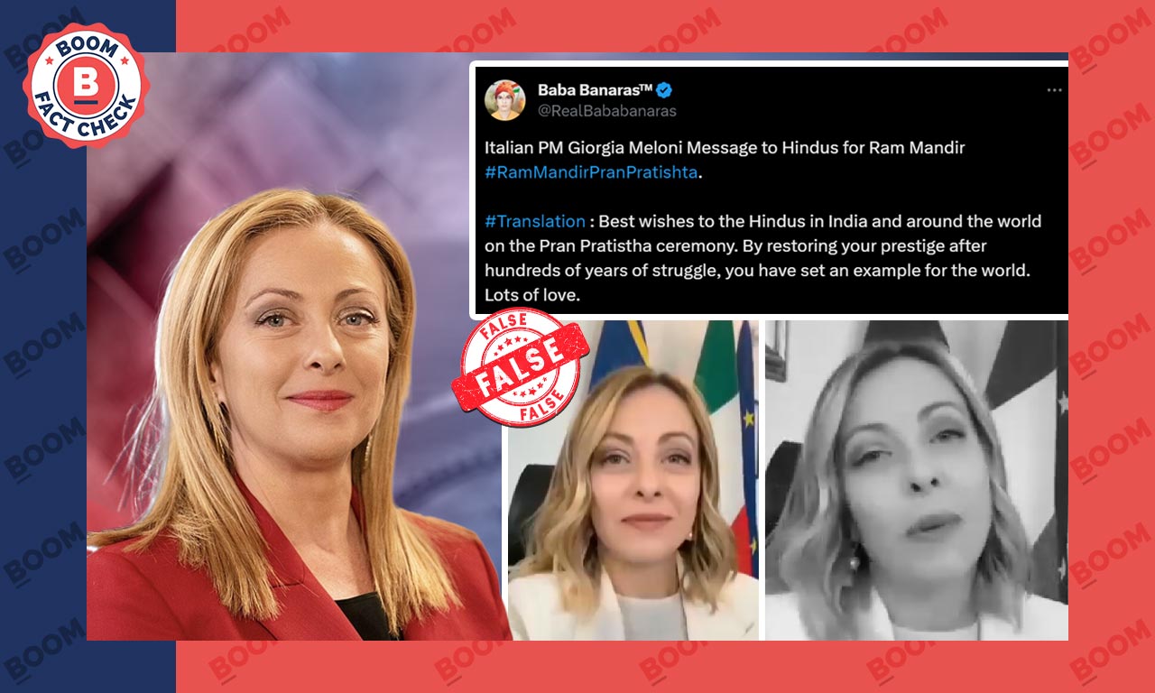 Mistranslated Video Peddled As Italian PM Meloni’s Message On Ram ...
