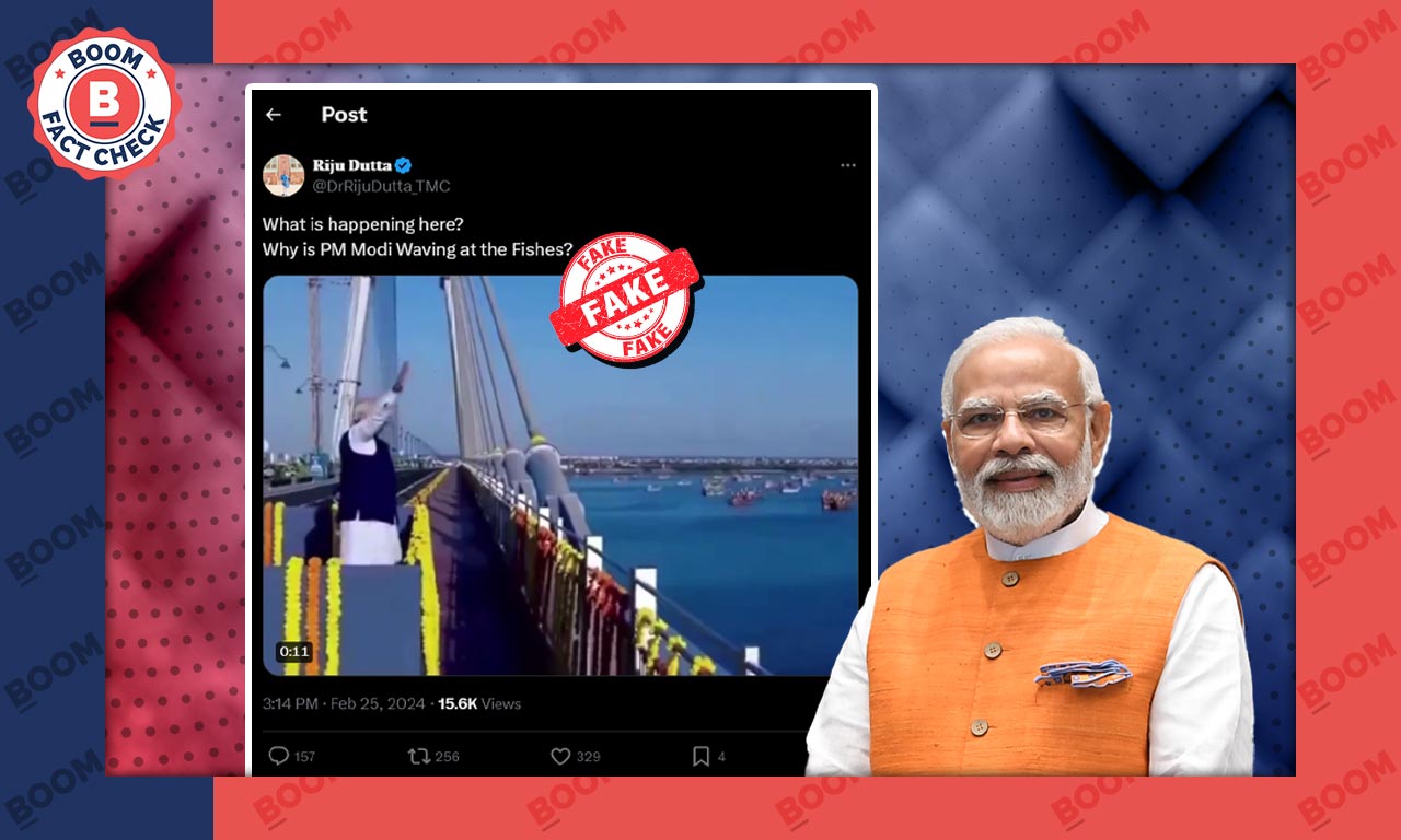 Sudarshan Setu Bridge: PM Modi Waving At The Sea? A FactCheck | BOOM