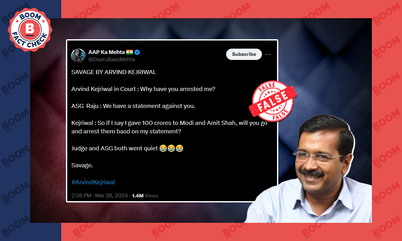 Delhi CM Kejriwal's 'Savage' Courtroom Exchange with ASG Raju Is Fake ...