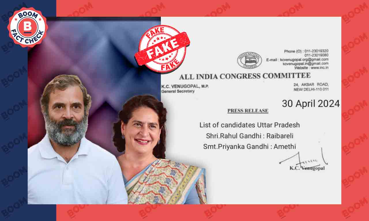 Circular Announcing Gandhis To Contest From Amethi, Raebareli Is Fake ...