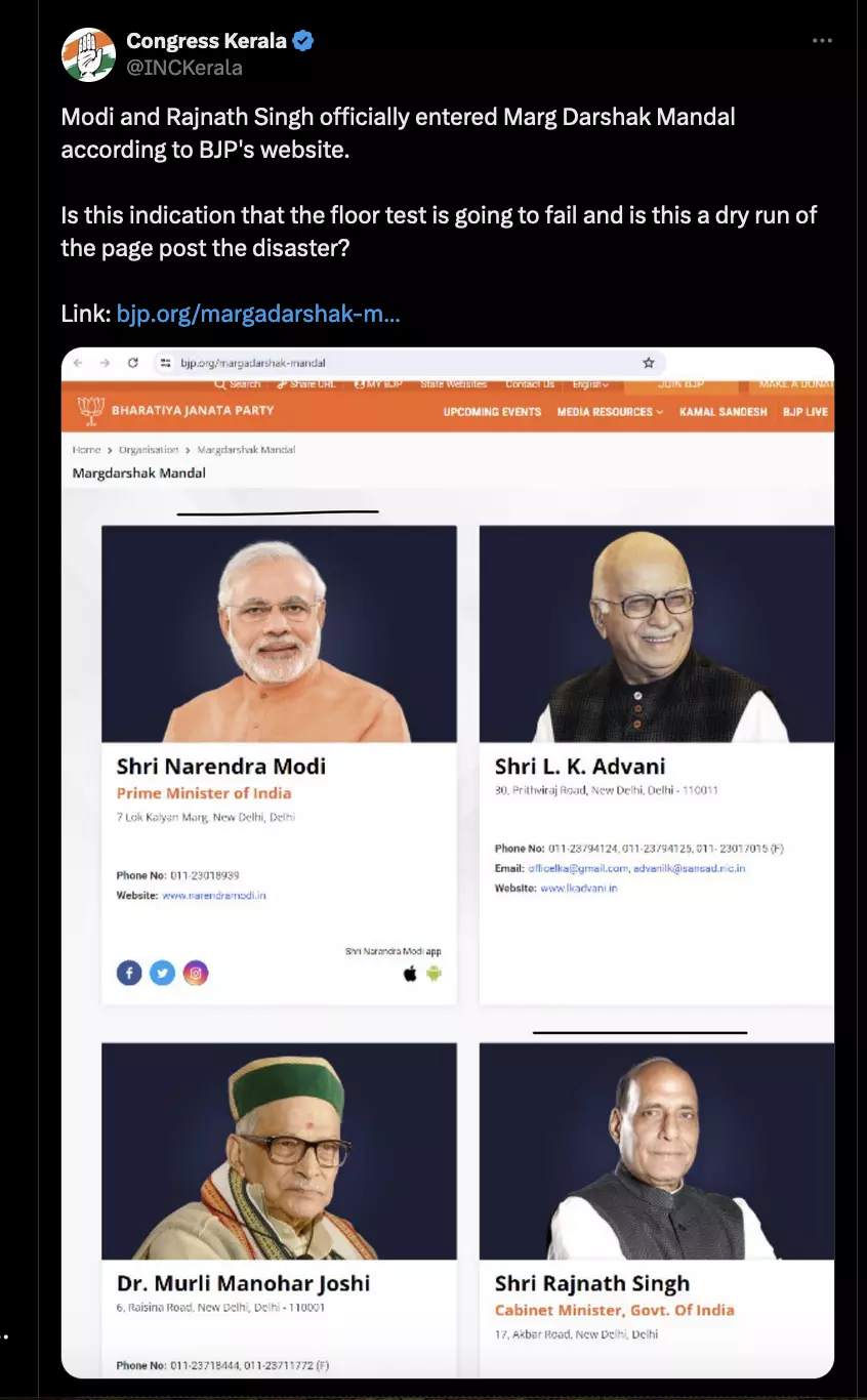 Did BJP Add Modi's Name To Its 'Margdarshak Mandal' Recently? A ...