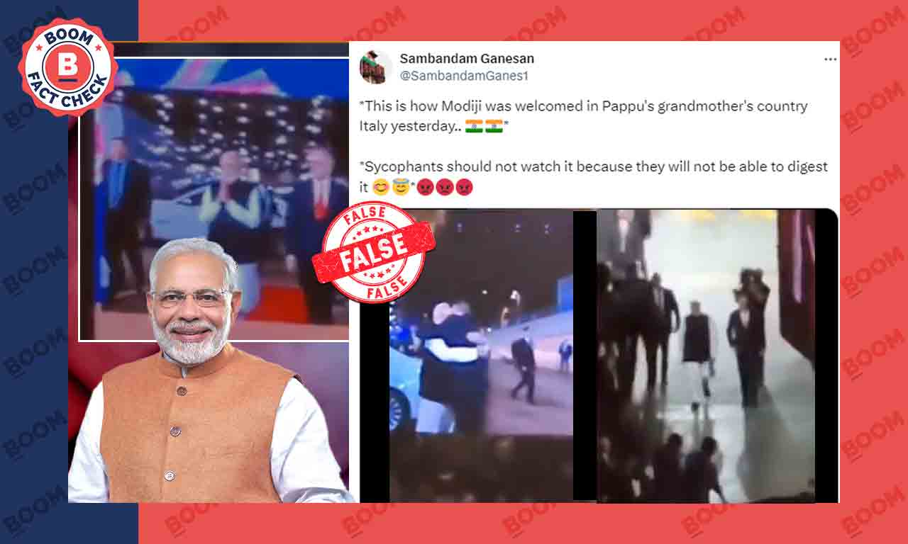 Video Of PM Modi Welcomed By Crowd Not From G7 Summit In Italy | BOOM