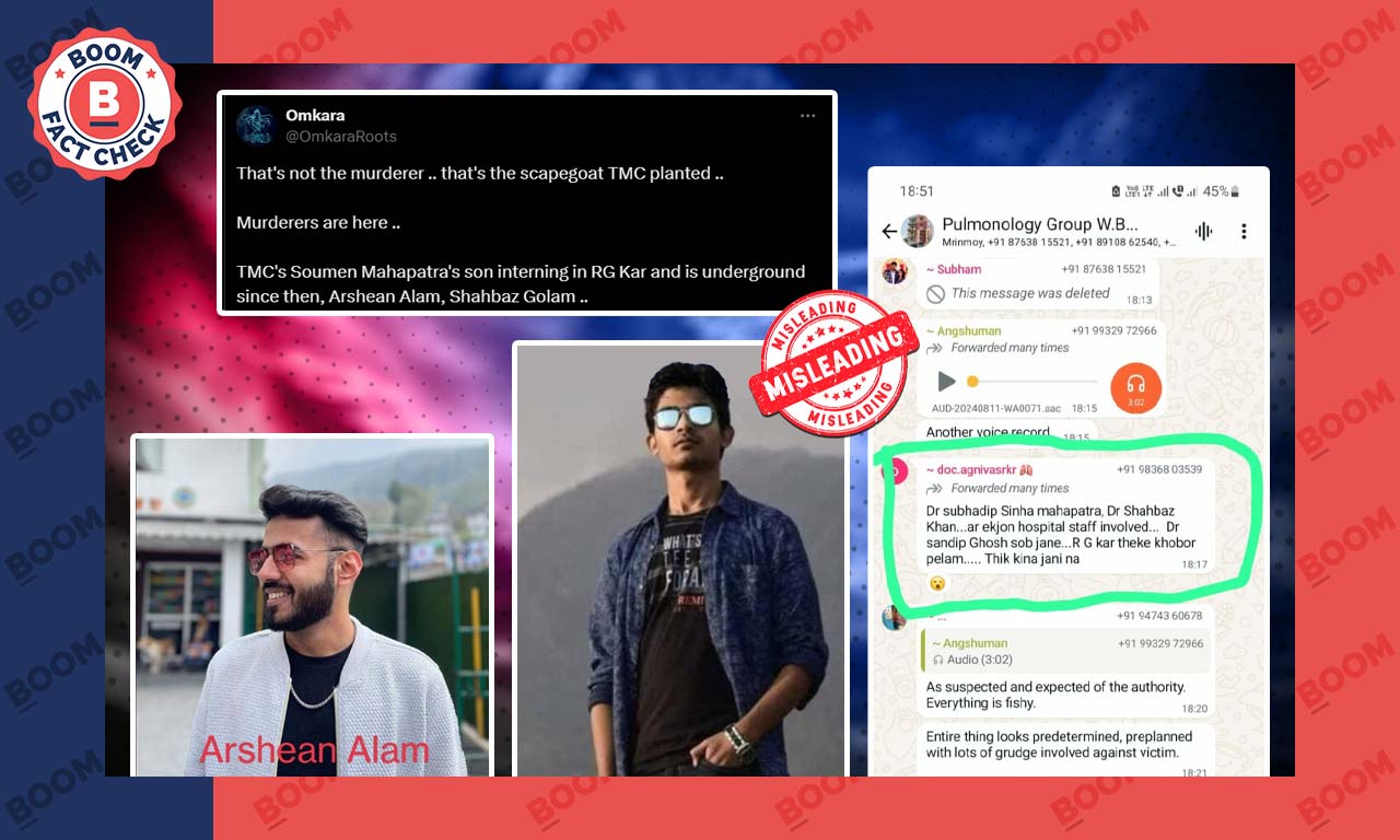 RG Kar Murder: Intern Misidentified As TMC MLA Soumen Mahapatra's Son | BOOM