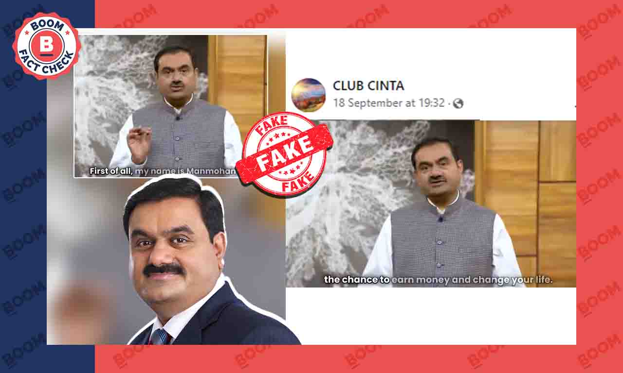Video Of Gautam Adani Promoting Investment Opportunity Is An AI Edited ...
