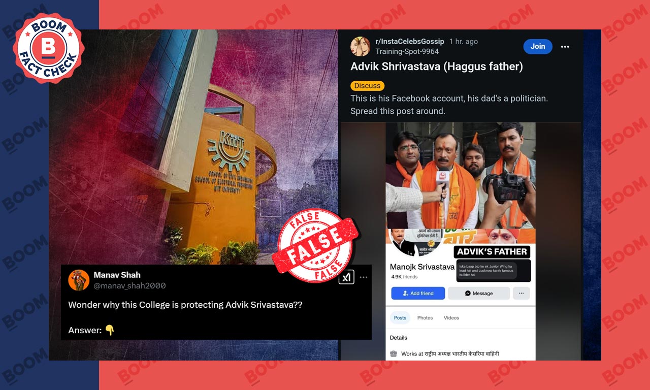 Political Worker From Lucknow Misidentified As KIIT Accused's Father | BOOM