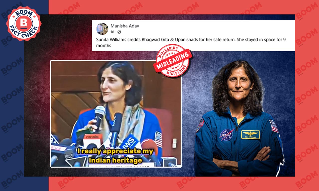 2013 Video Of Sunita Williams On Bhagavad Gita Viral As Recent | BOOM