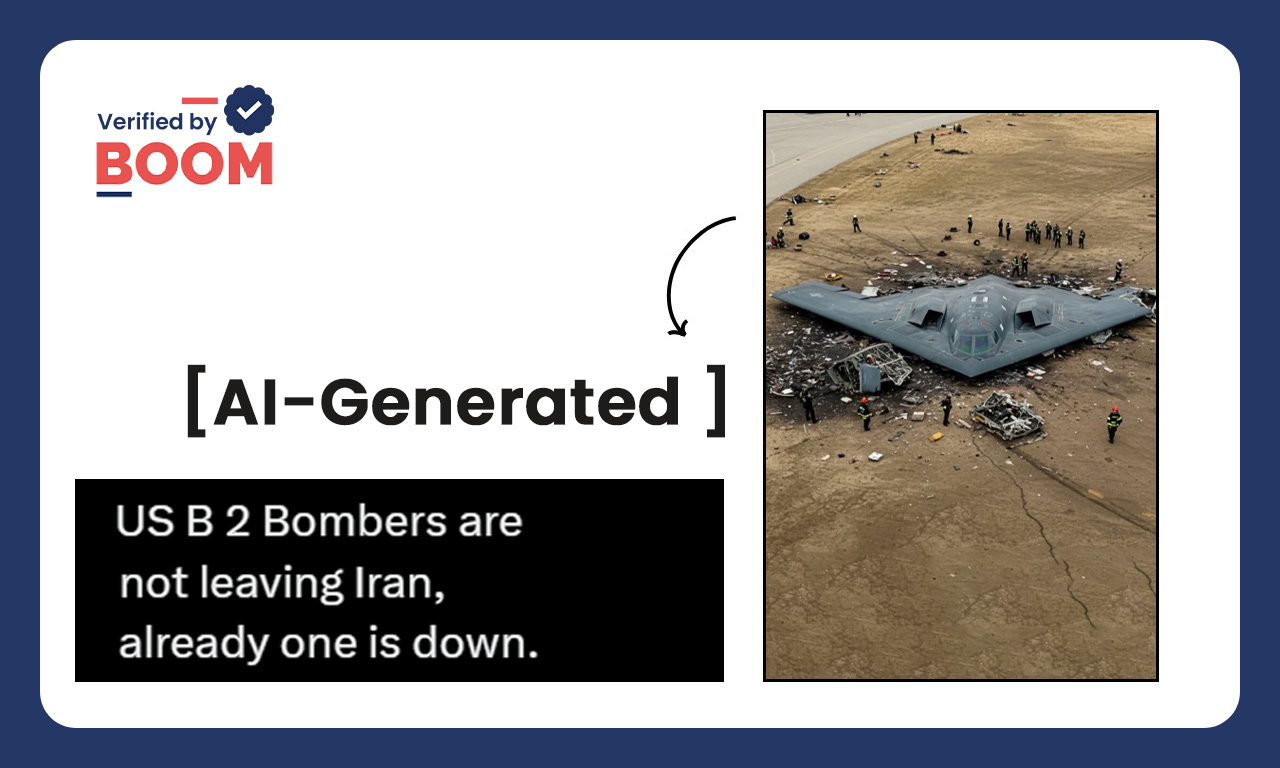 AI Image Viral Claiming Iran Shot Down US B-2 Stealth Bomber | BOOM