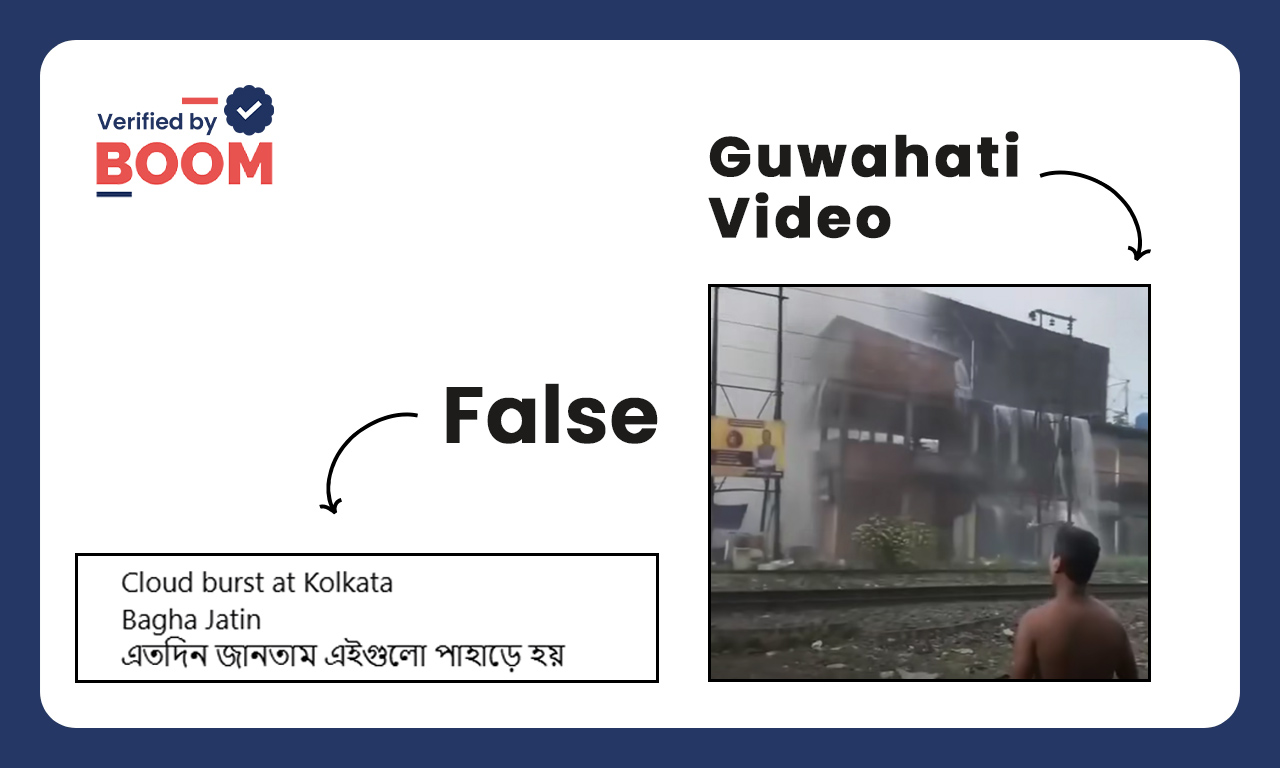 Video Does Not Show Visuals Of Cloud Burst In Kolkata