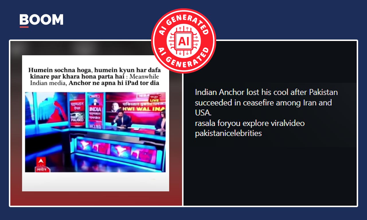 Video Of Indian Anchor's 'Outburst' Over Pakistan's Role In Ceasefire ...