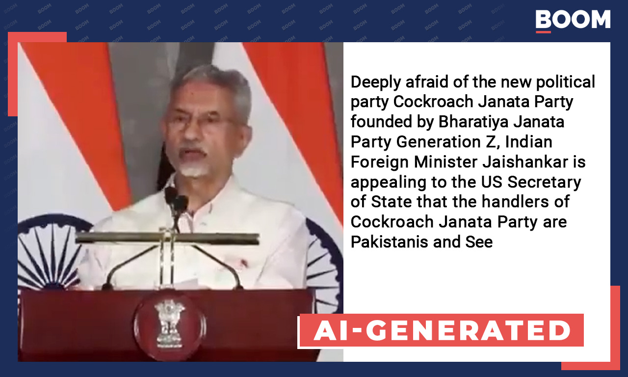 Video Of EAM Jaishankar Asking US To Hand Over Cockroach Party Chief Is ...